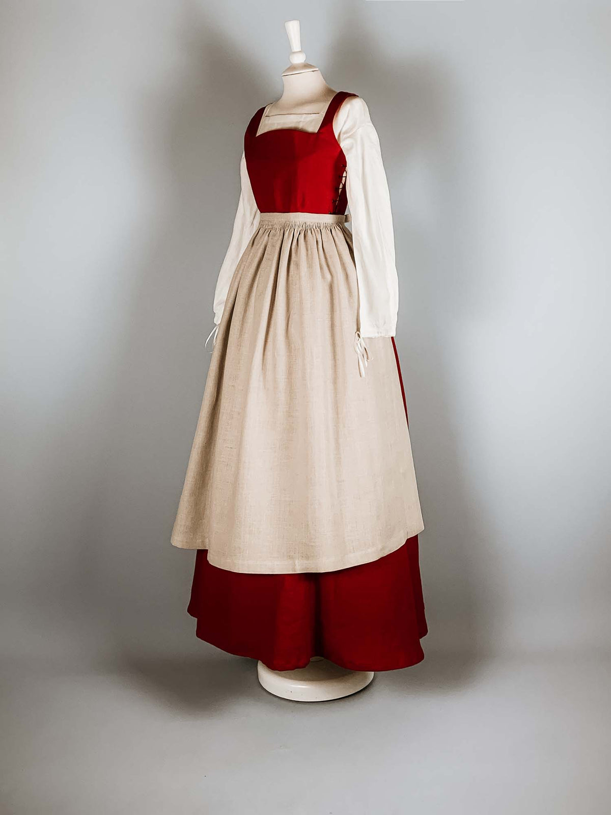 Zoom Expand image caption Renaissance Costume CATE in Red & Undyed ...